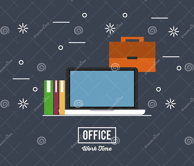 Office work time stock vector. Illustration of files - 117193083