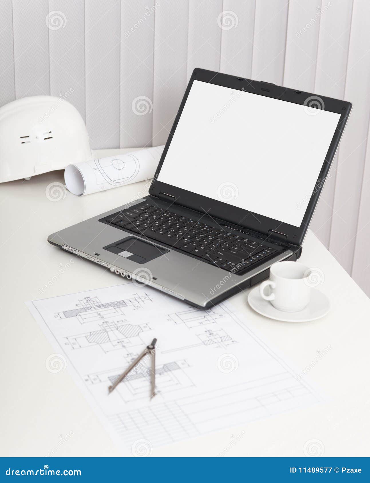 Office Workplace of the Engineer - Still Life Stock Image - Image of ...