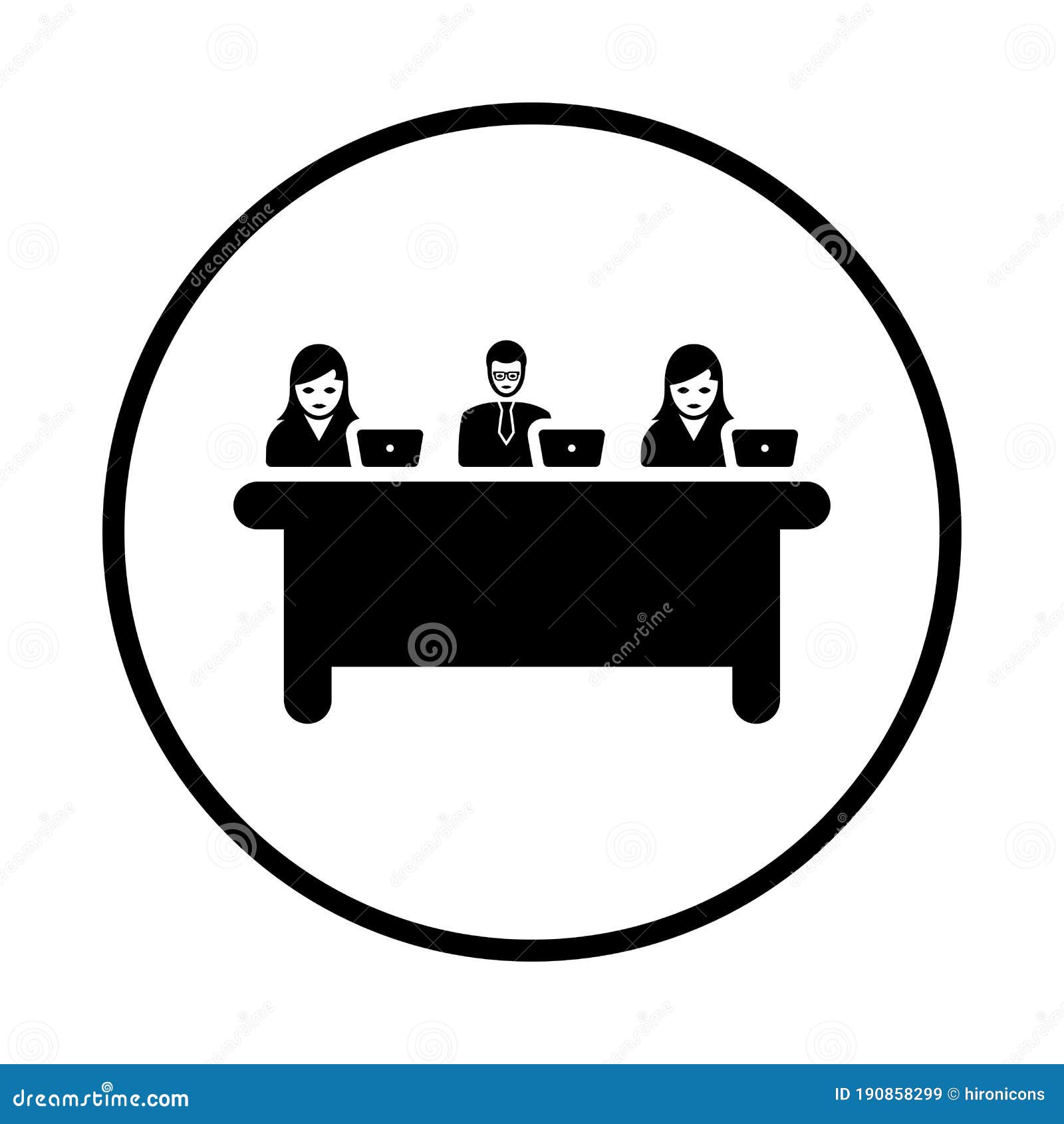 Office, Workplace Icon / Black Vector Stock Vector - Illustration of ...