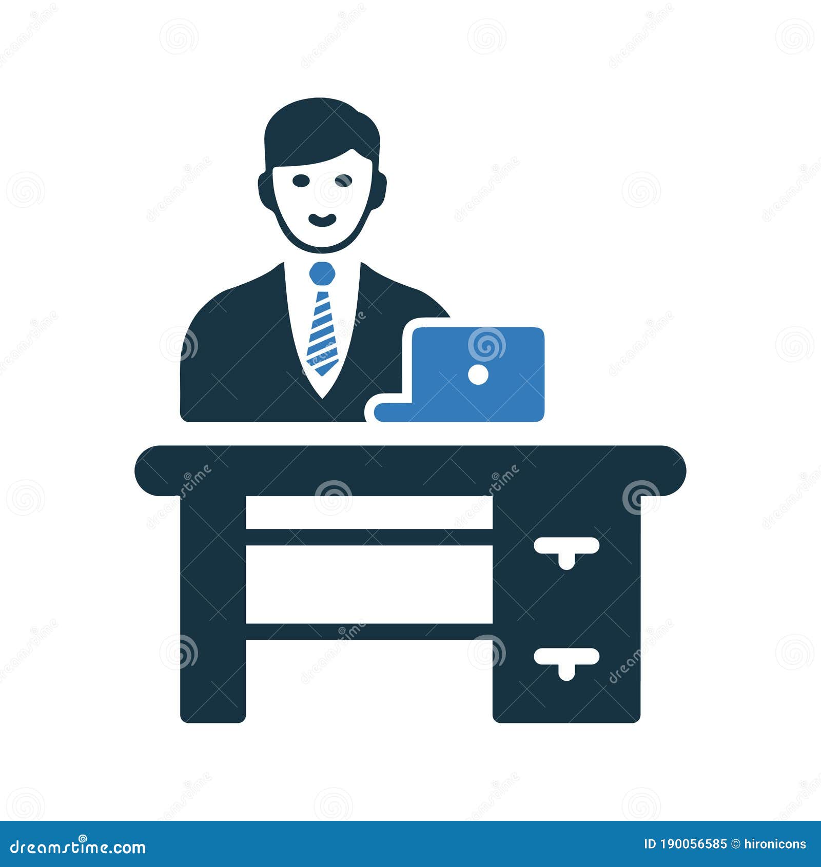 Office, Workplace Icon / Vector Graphics Stock Vector - Illustration of ...