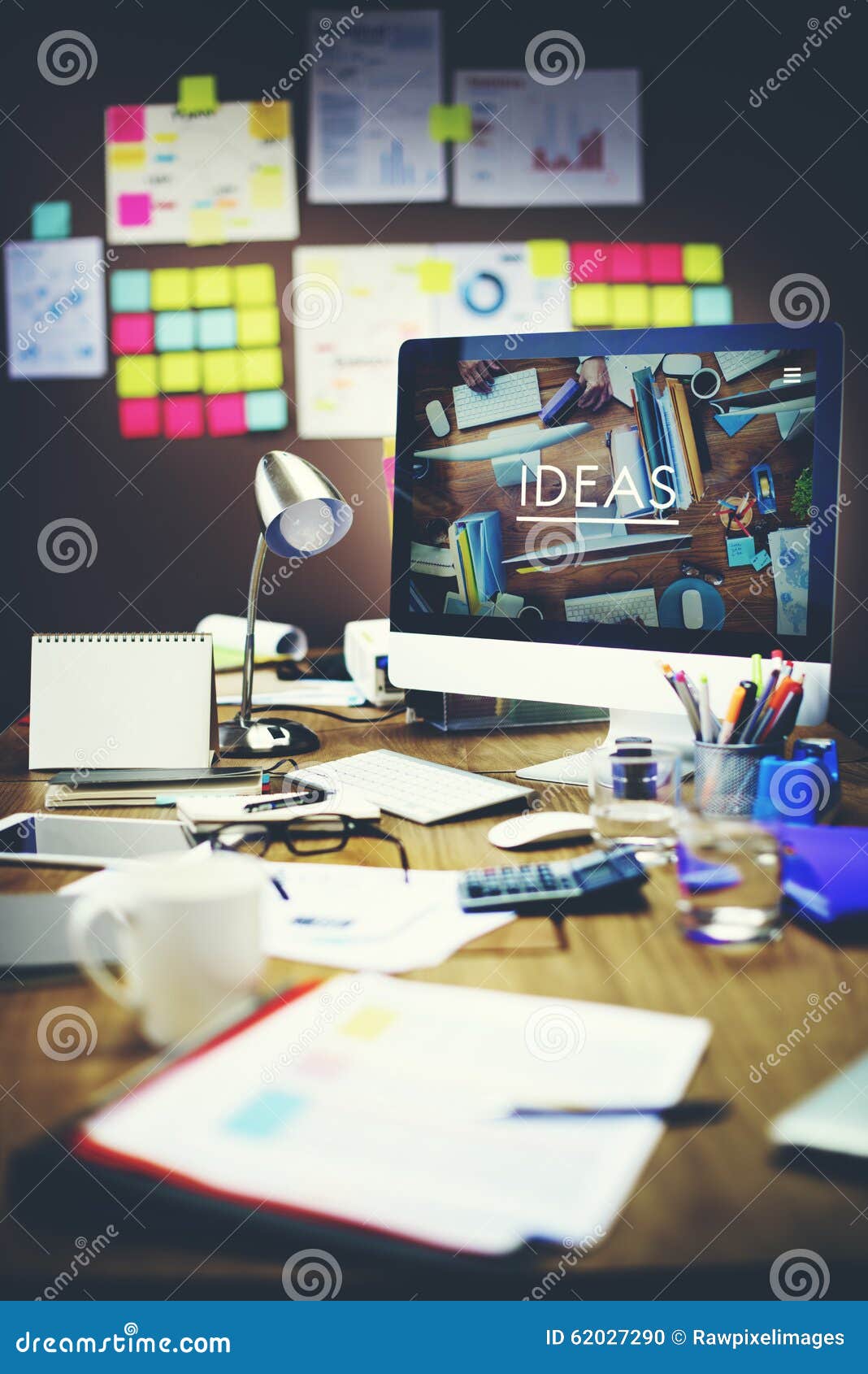 Office Workplace Information Ideas Workspace Concept Stock Photo ...