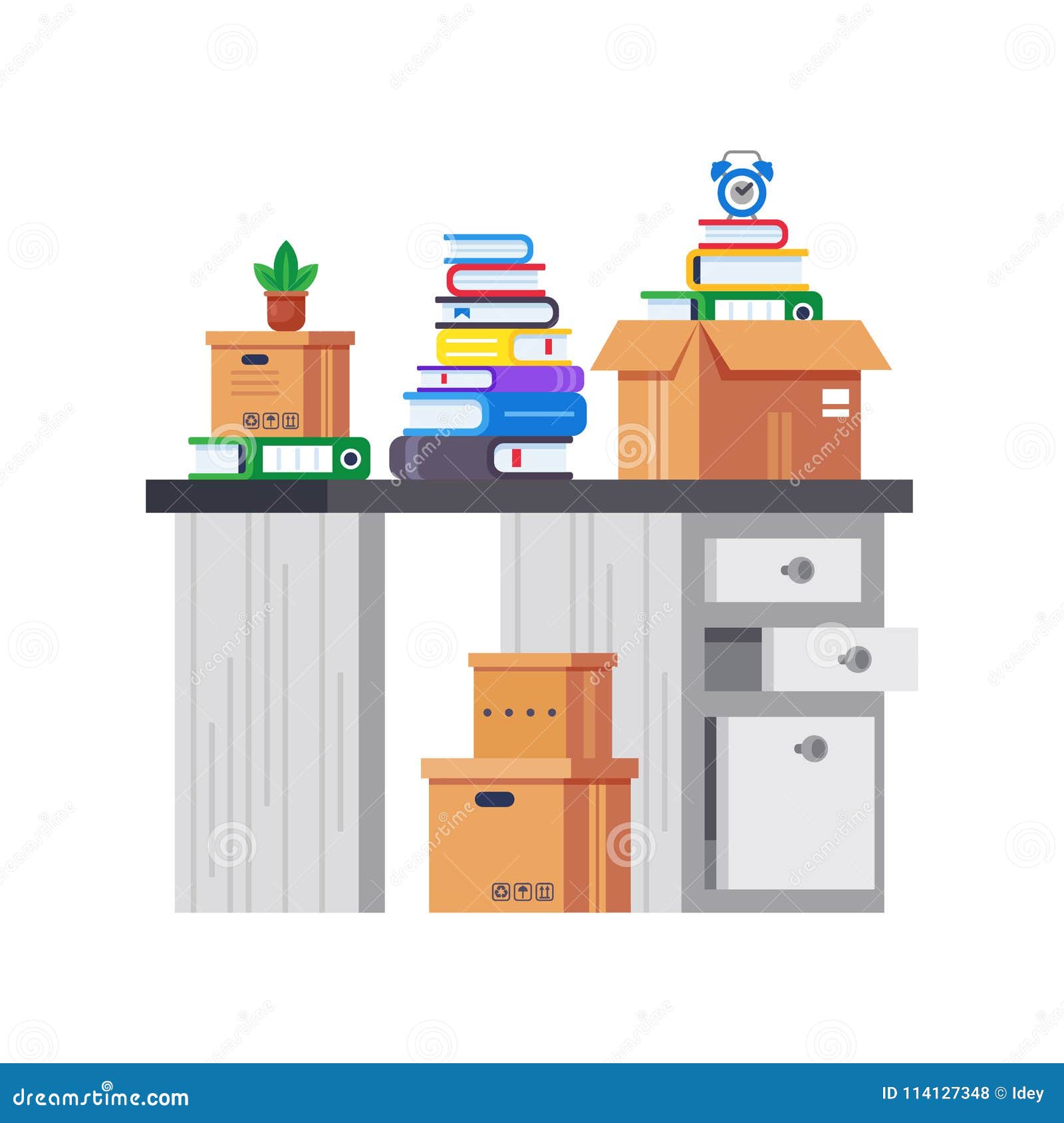 Pile Of Paper, Busy Businessman With Stack Of Documents In Carton ...