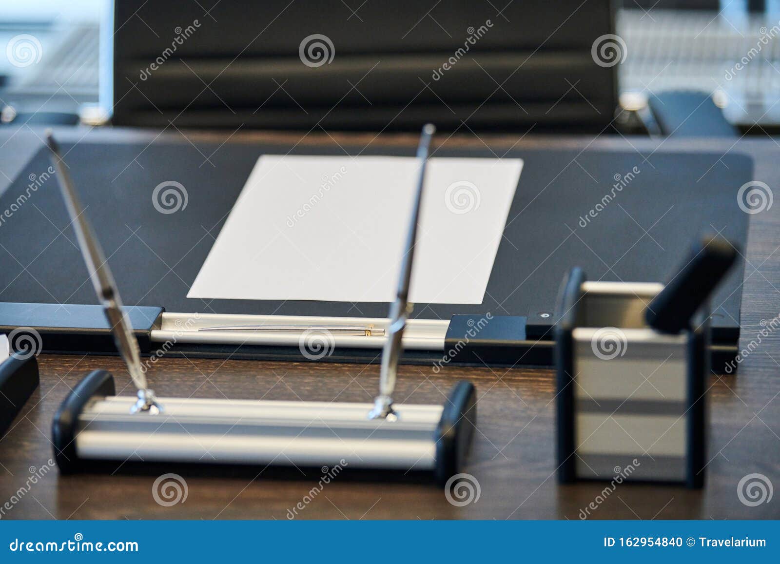 Office Workplace with Stationery. Boss, Chief, Supervisor or Head of ...