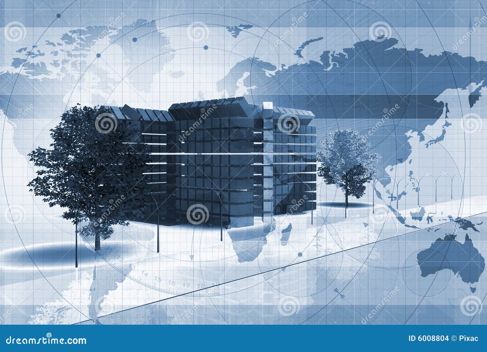 Office on world map stock illustration. Illustration of future - 6008804