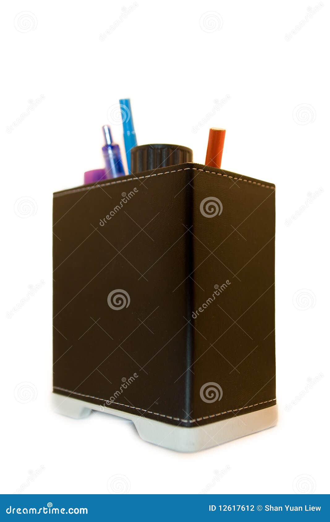 Office writing materials stock photo. Image of black - 12617612
