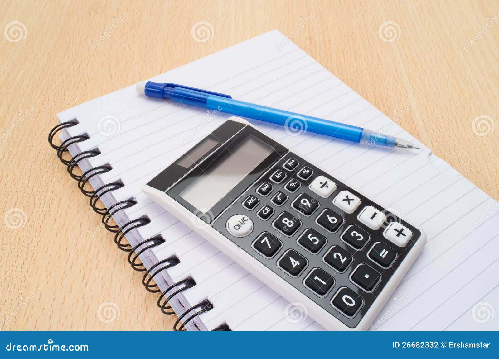 Office writing pad and pen stock photo. Image of paper - 26682332