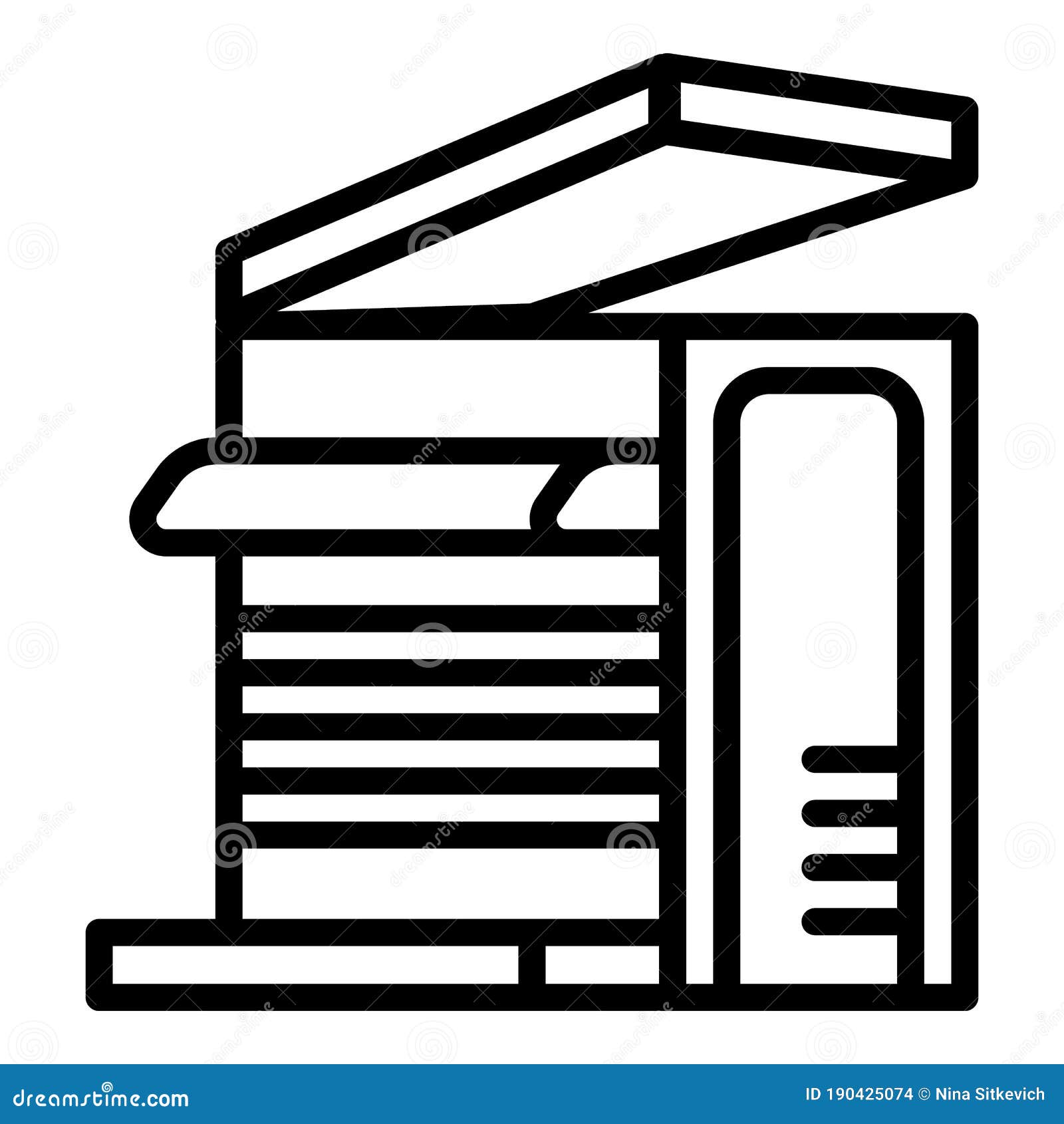 Xerox Thin Line Icon. Copier Vector Illustration Isolated On White ...