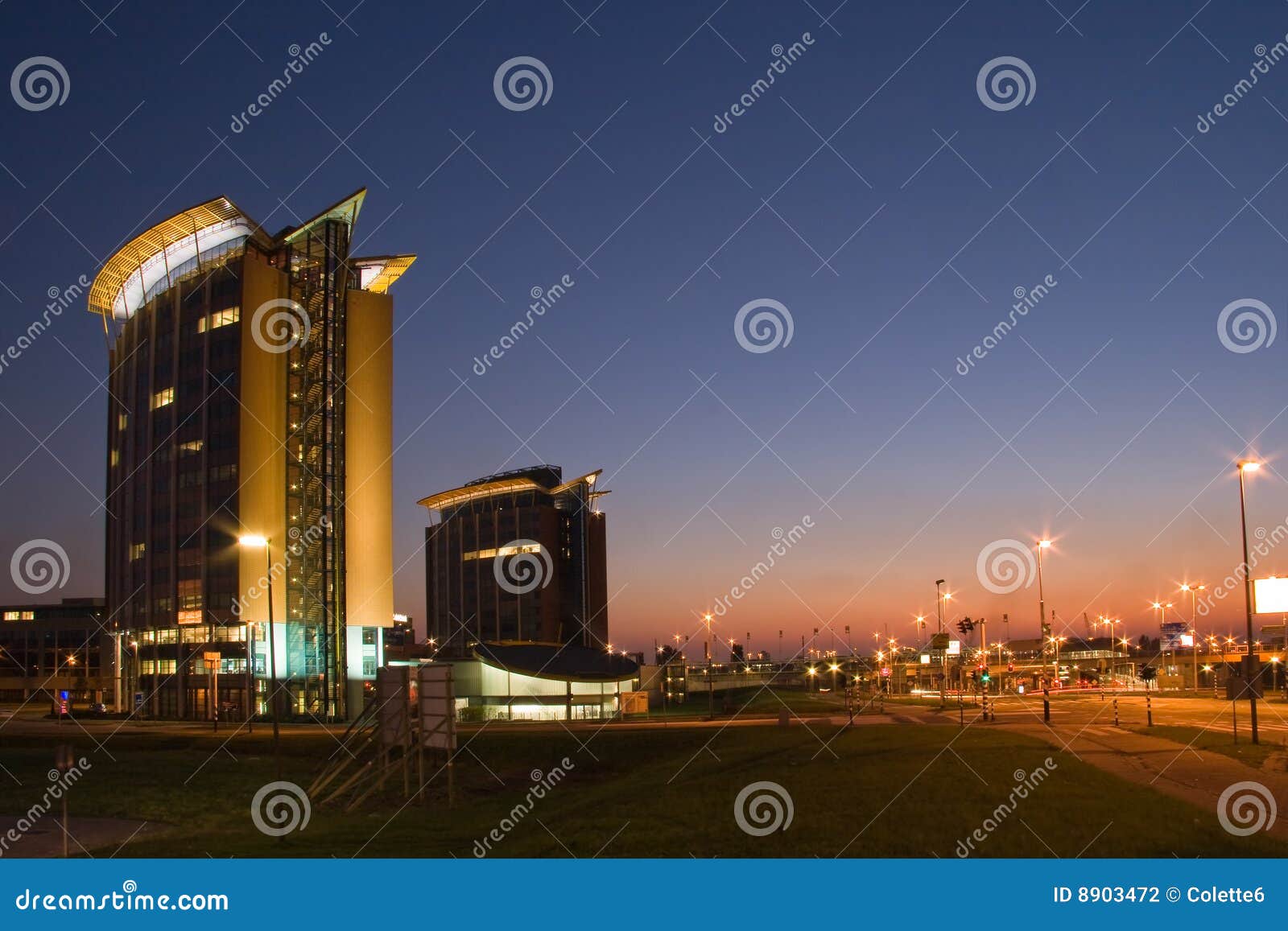 Officebuildings at sunset stock photo. Image of view, office - 8903472