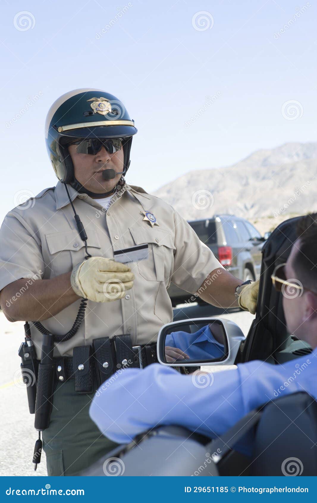 Officer Checking License stock image. Image of ethnicity - 29651185