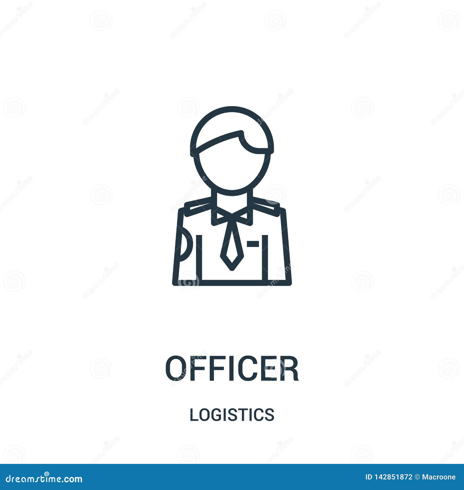 Officer Icon Vector from Logistics Collection. Thin Line Officer ...
