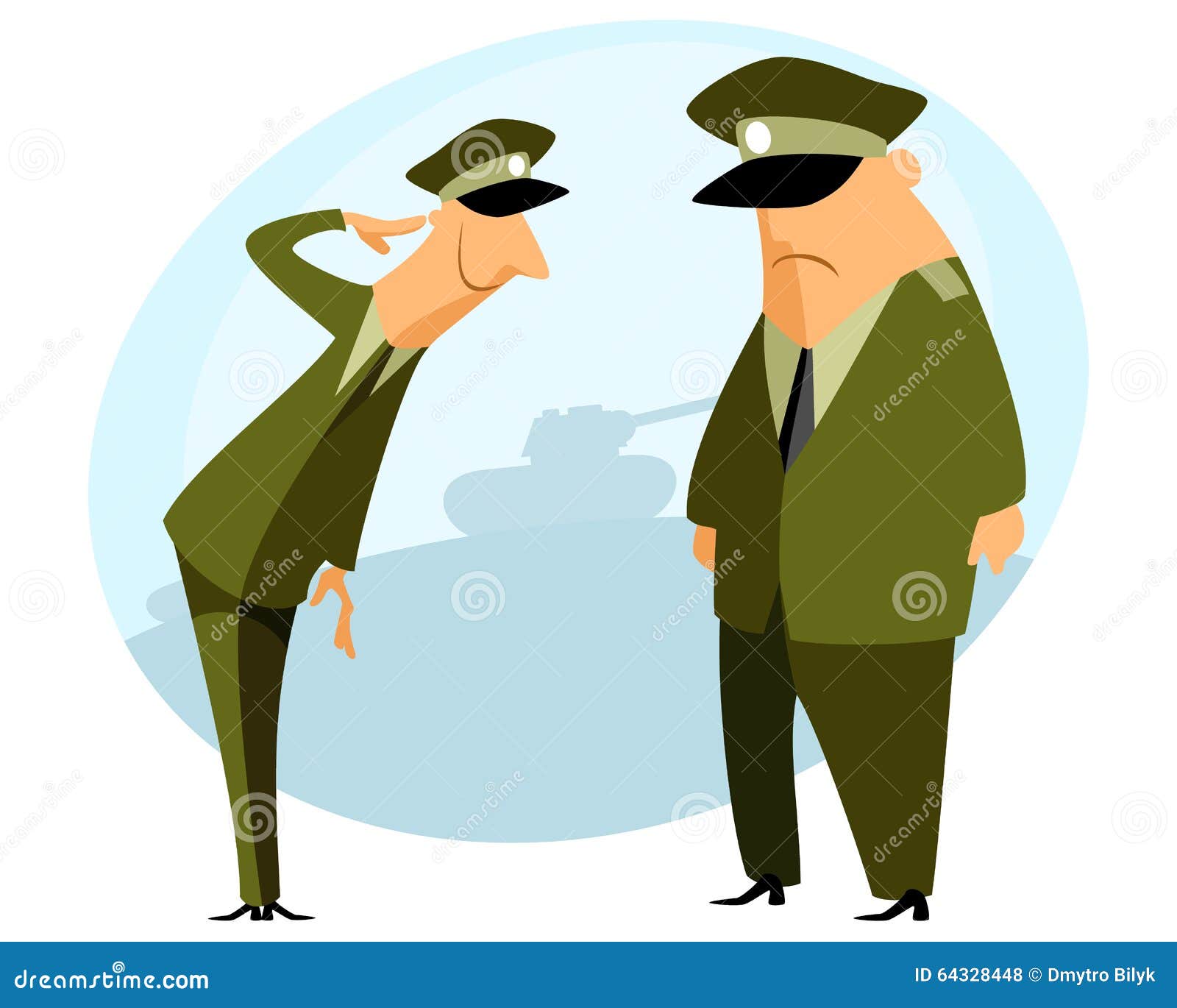 Officer Performs Military Salute Stock Vector - Illustration of cartoon ...
