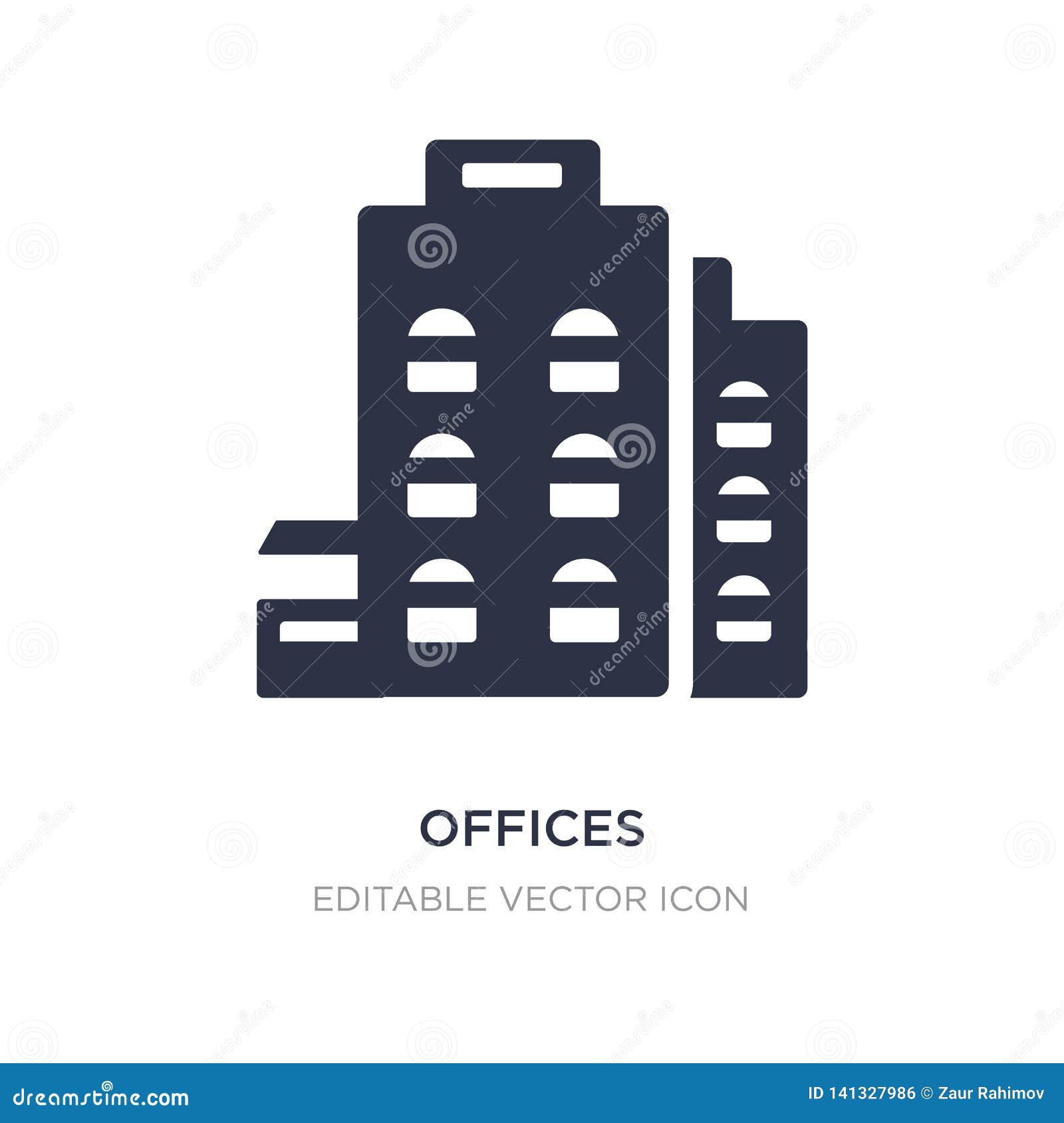 Offices Icon on White Background. Simple Element Illustration from UI ...