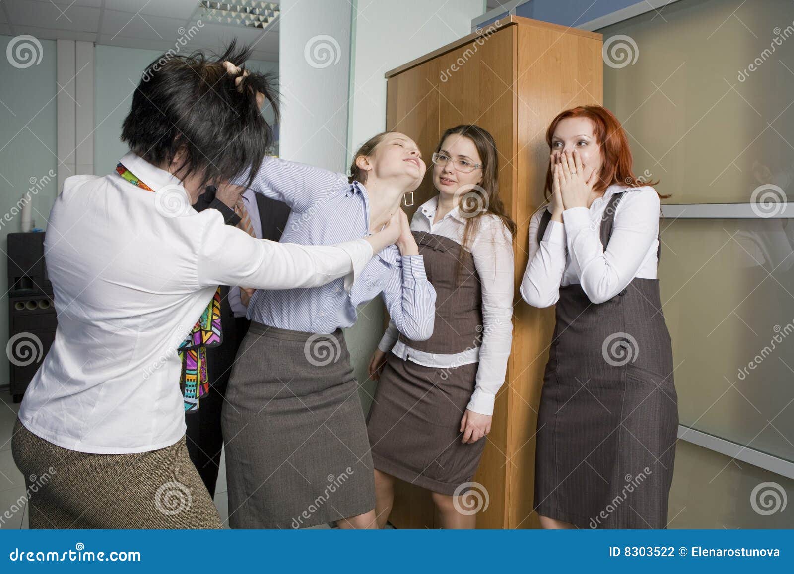 Offices`s fight stock photo. Image of woman, combat, suprised - 8303522
