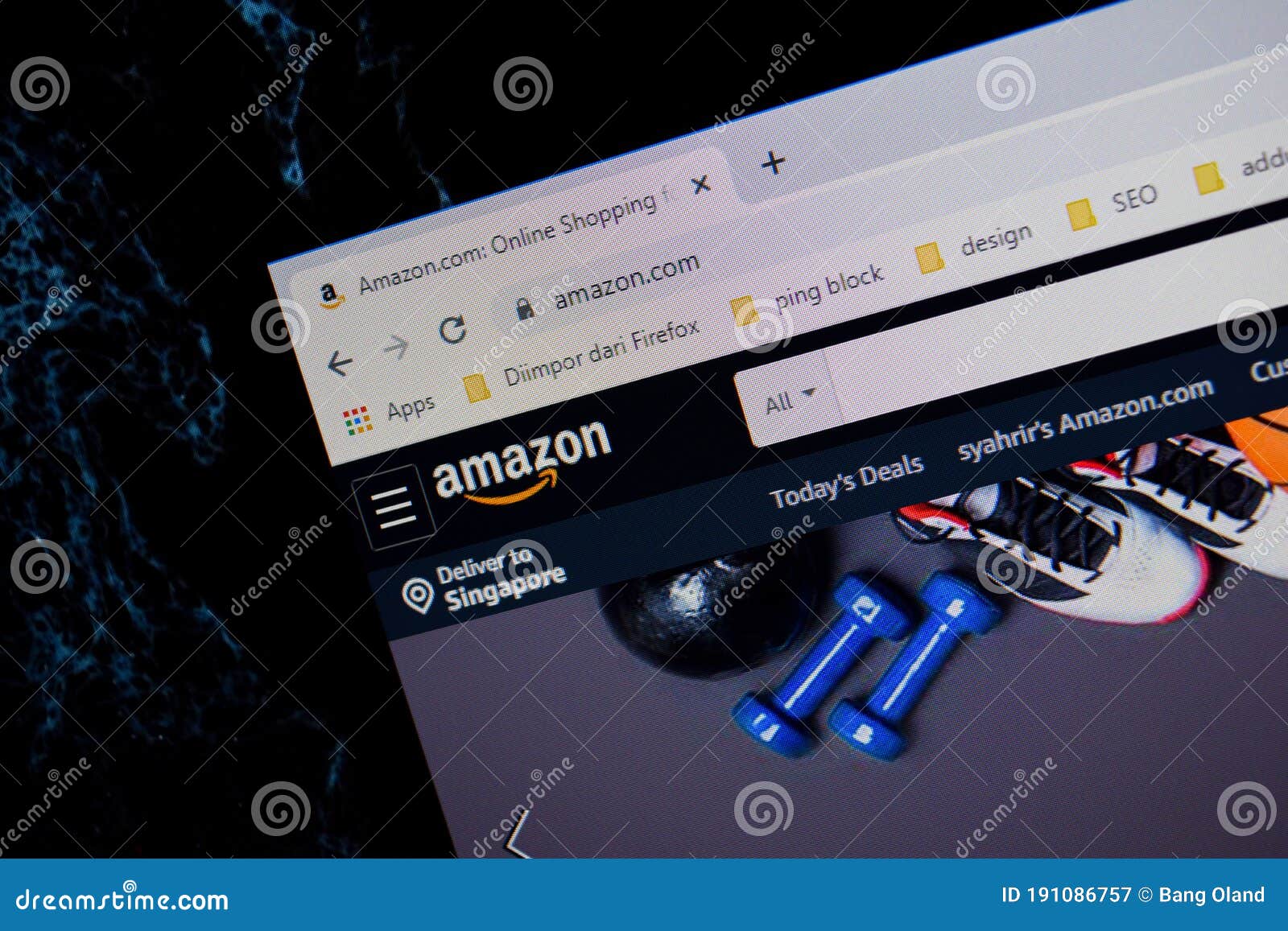 Official Amazon Website Home Page on Computer Screen. Bekasi, July 21 ...