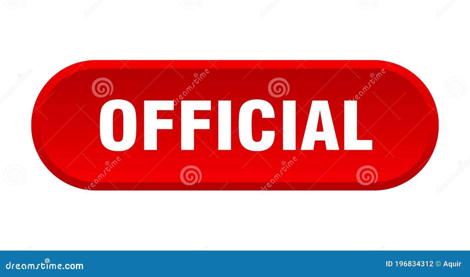 Official Button. Rounded Sign on White Background Stock Vector ...