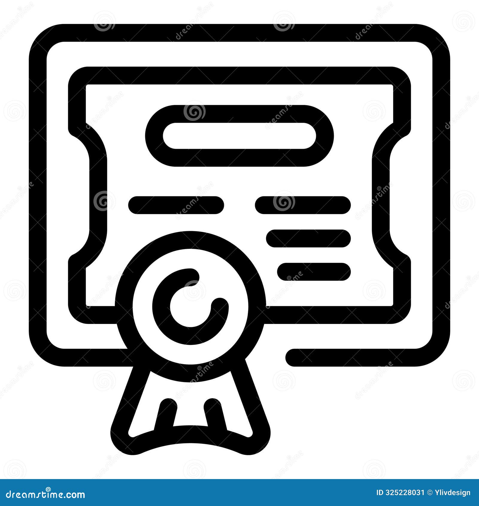 Official Certificate with Red Ribbon Showing Quality Approval Stock ...