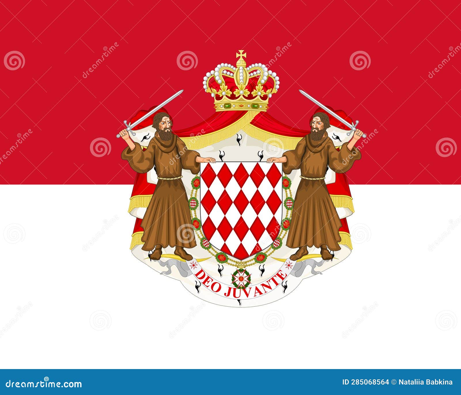 The Official Current Flag and Coat of Arms of the Principality of ...