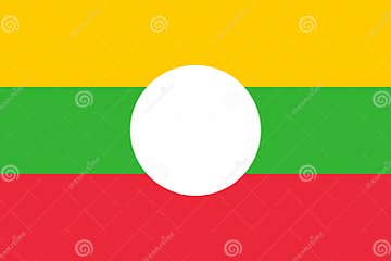 The Official Current Flag of Shan State. State Flag of Shan Stock ...