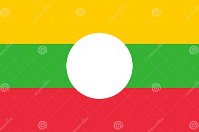 The Official Current Flag of Shan State. State Flag of Shan Stock ...