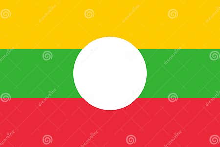 The Official Current Flag of Shan State. State Flag of Shan Stock ...