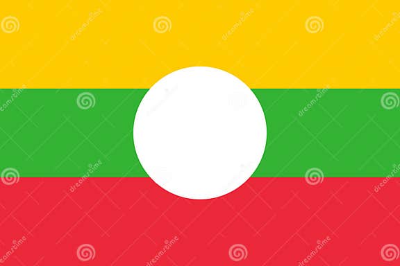 The Official Current Flag of Shan State. State Flag of Shan Stock ...