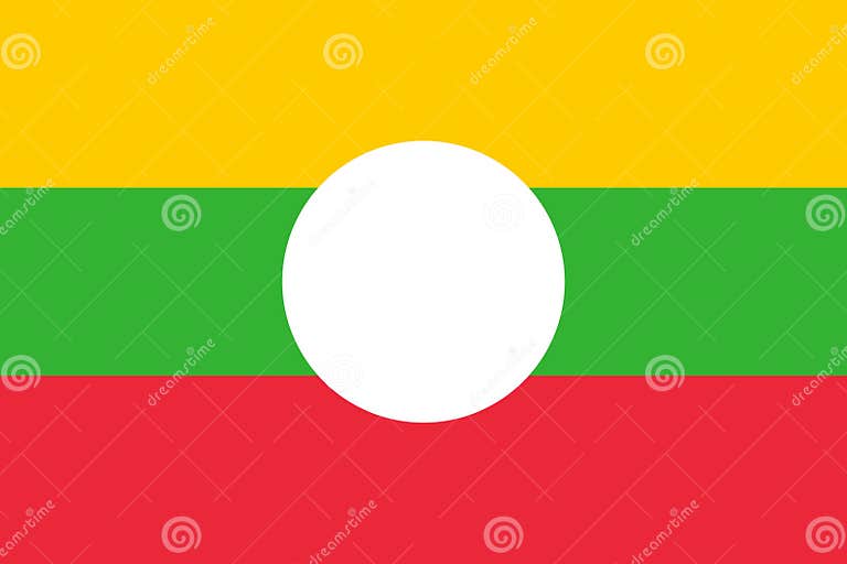 The Official Current Flag of Shan State. State Flag of Shan Stock ...