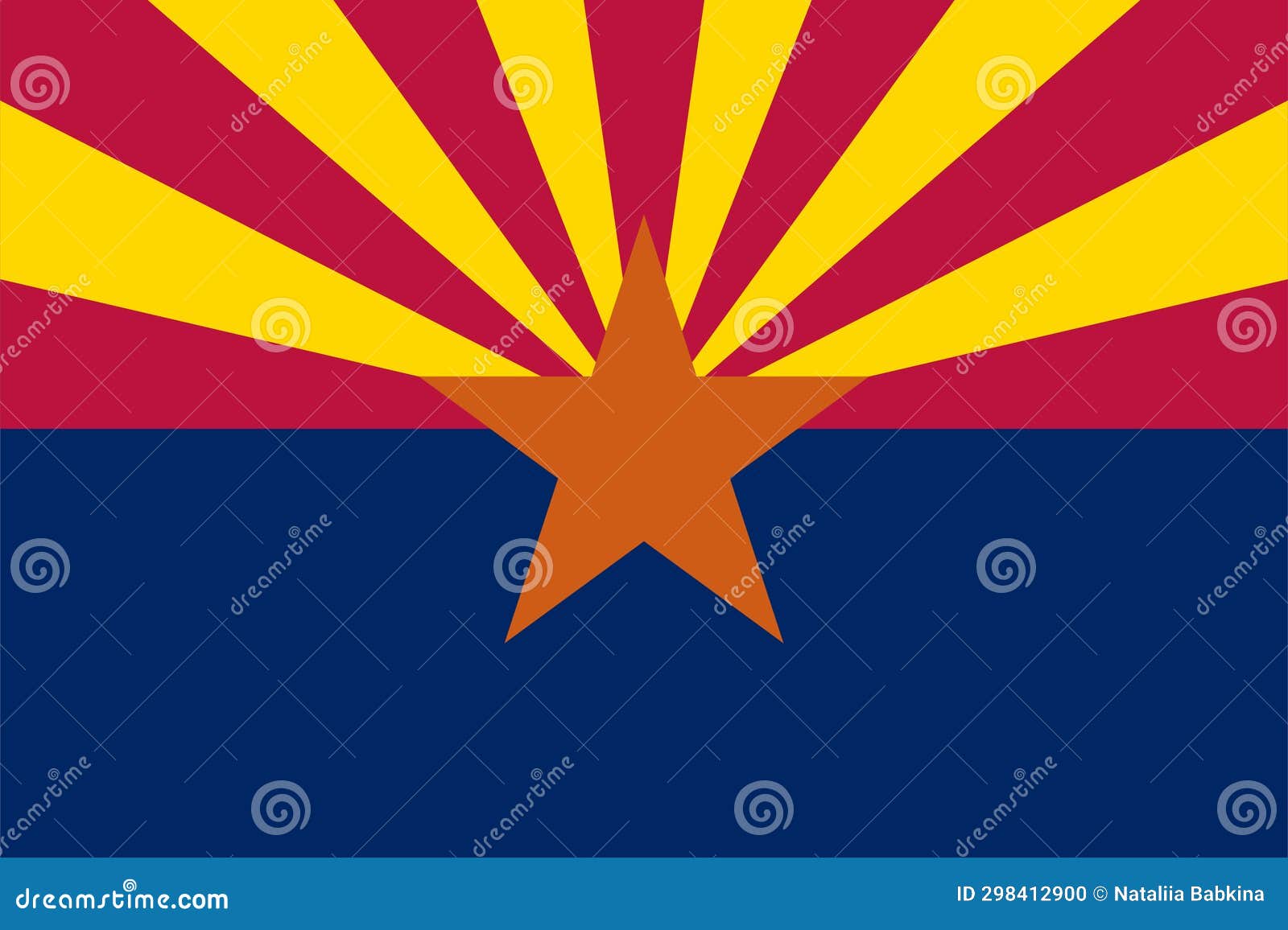 The Official Current Flag of State of Arizona. State Flag of Arizona ...
