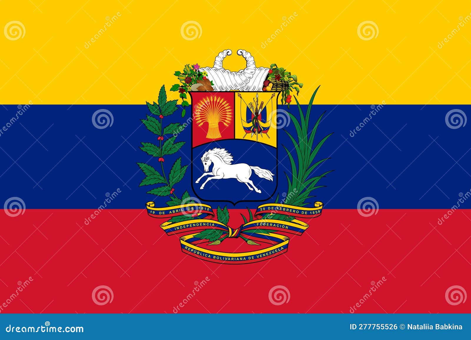 The Official Current Flag of Venezuela. National Flag of Venezuela ...