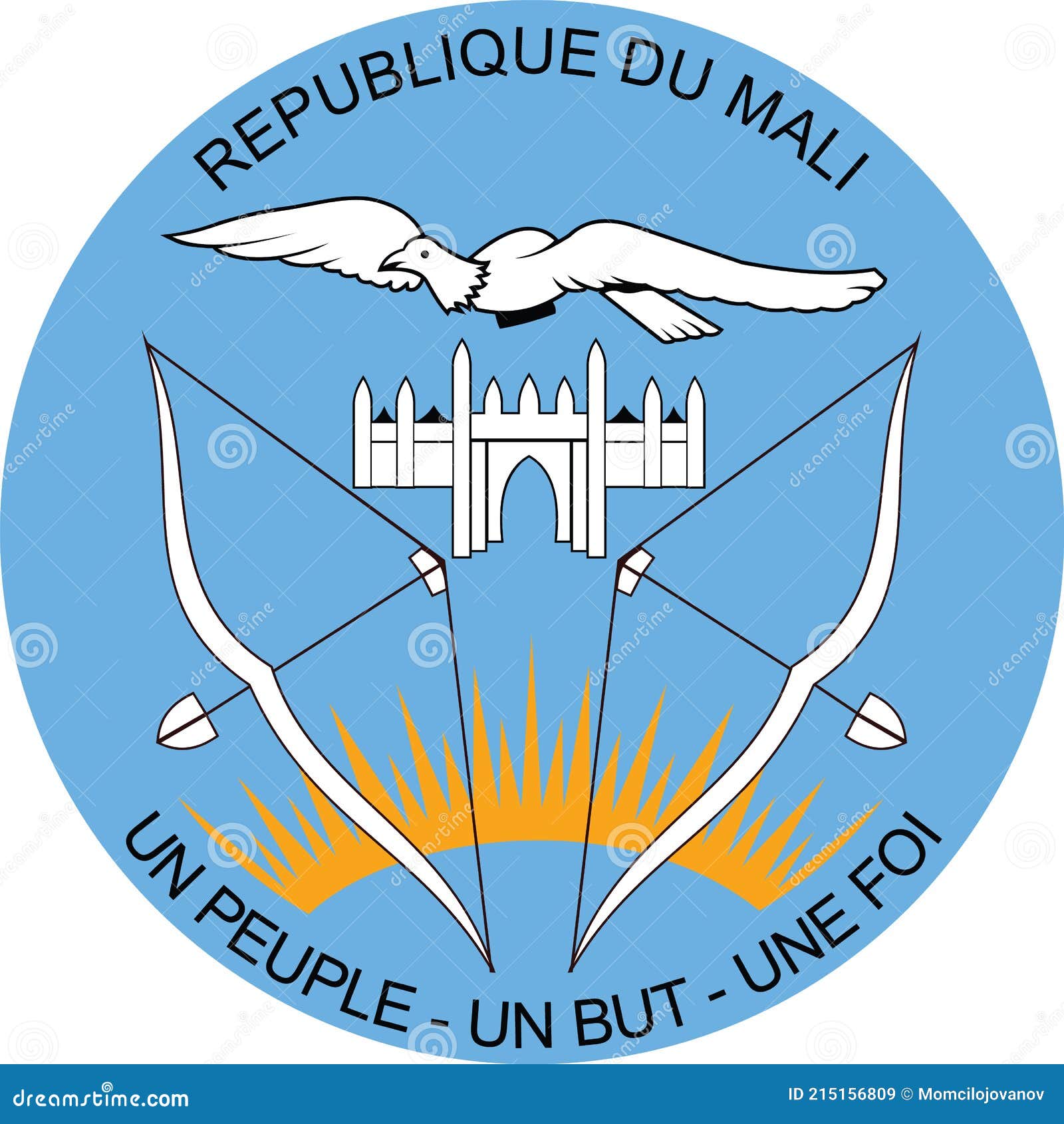 Coat of Arms of the Republic of Mali Stock Vector - Illustration of ...