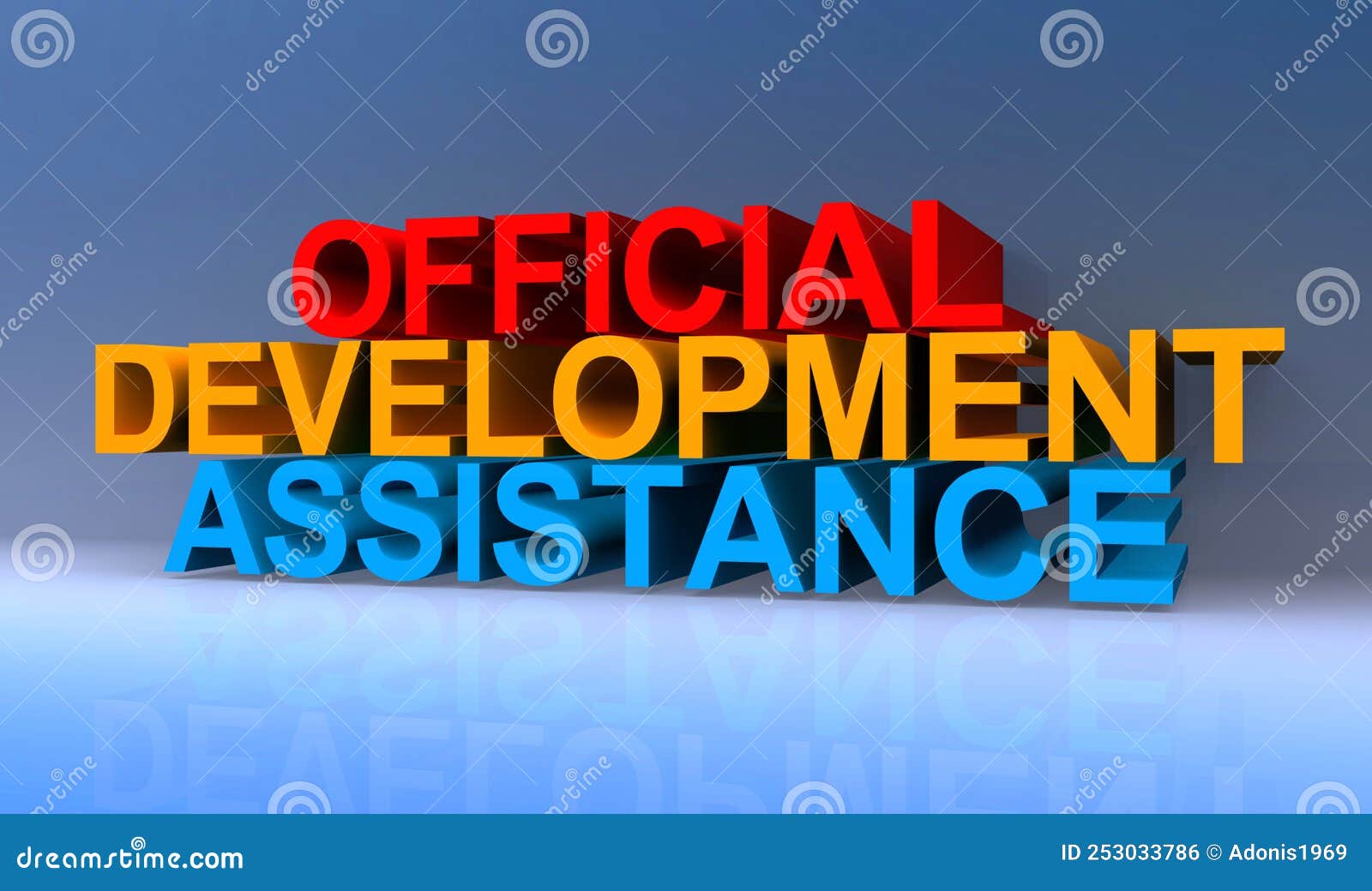 Official Development Assistance on Blue Stock Illustration ...