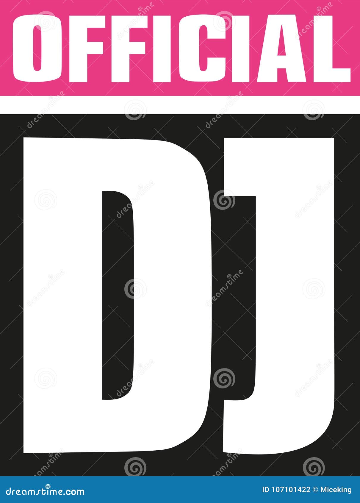 Official DJ Stamp Vector Illustration | CartoonDealer.com #107101422