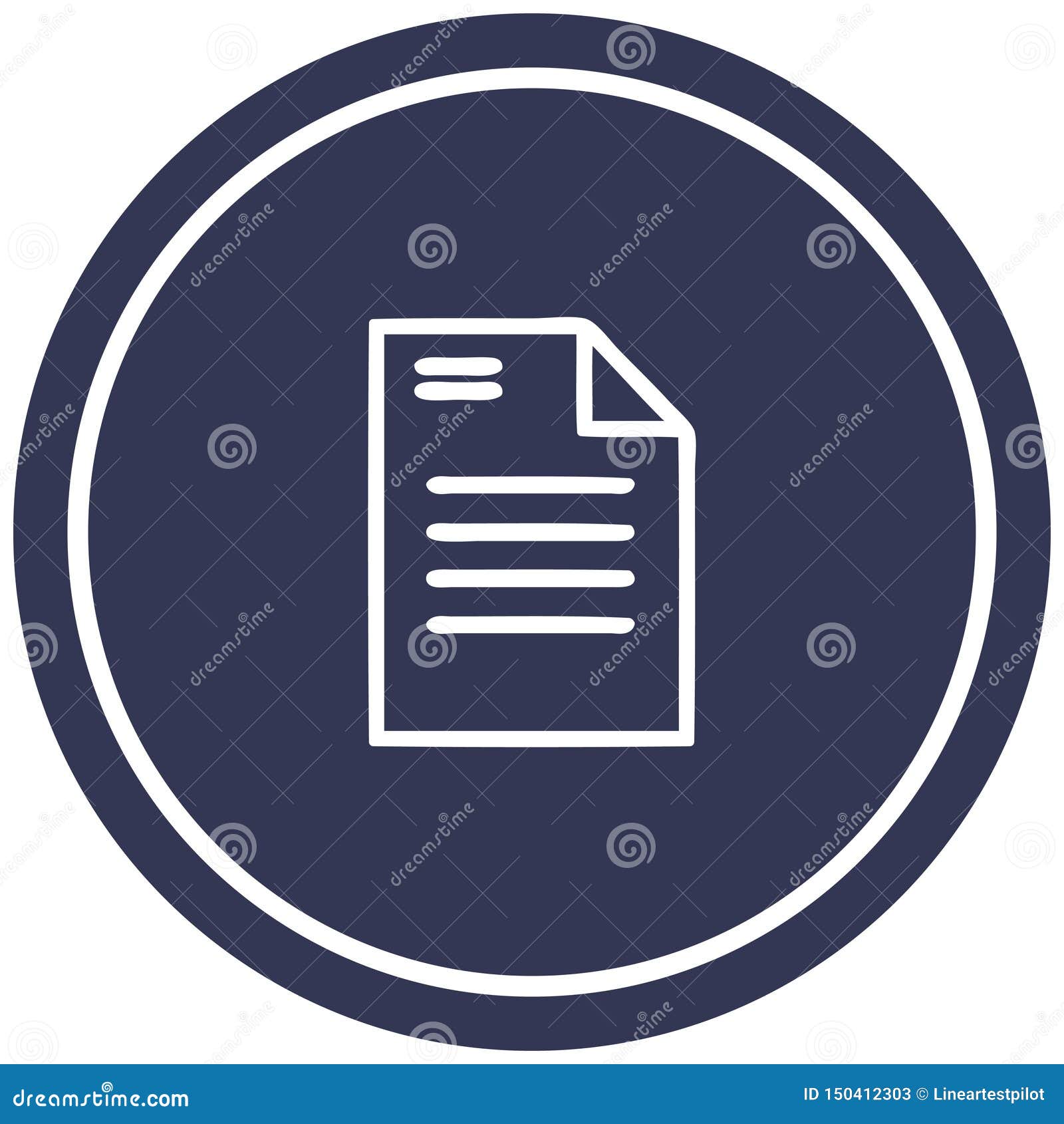 Official Document Circular Icon Symbol Stock Vector - Illustration of ...