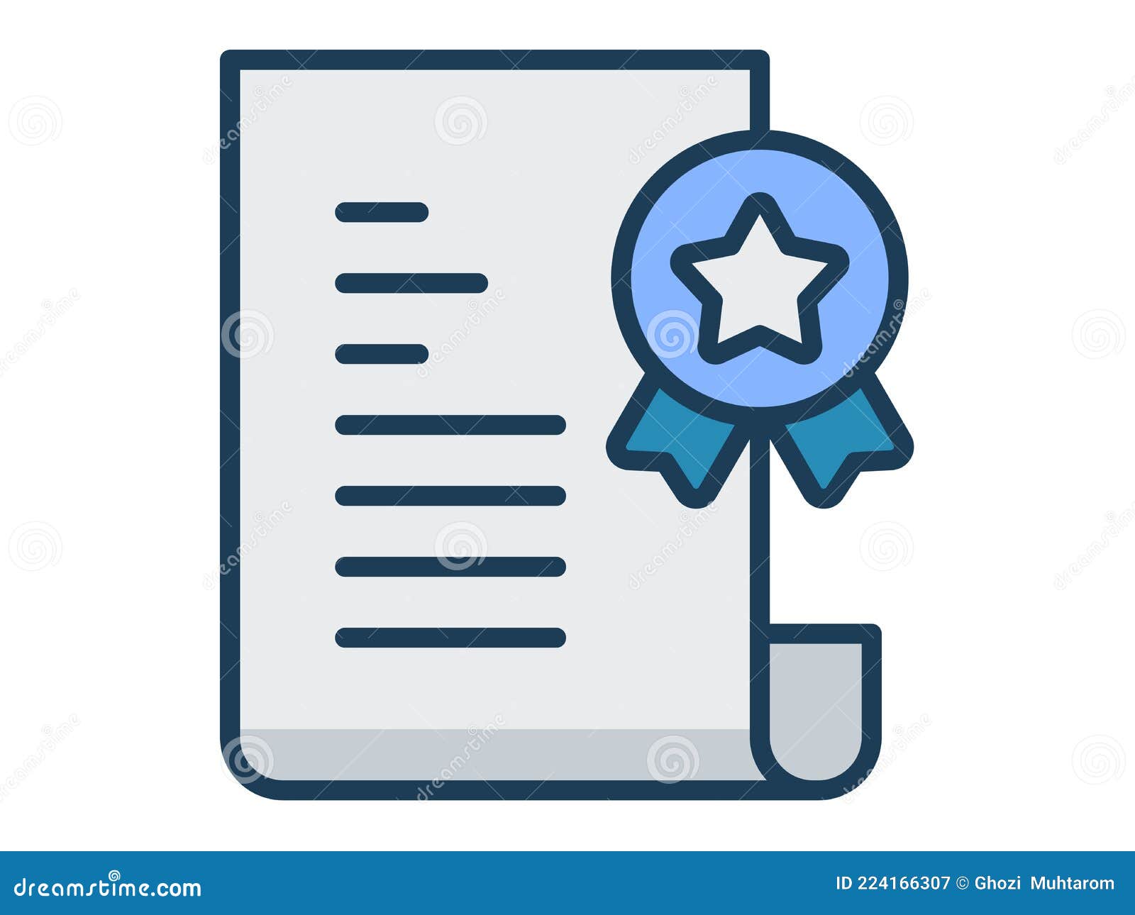 Official Document Single Isolated Icon with Filled Line Style Stock ...