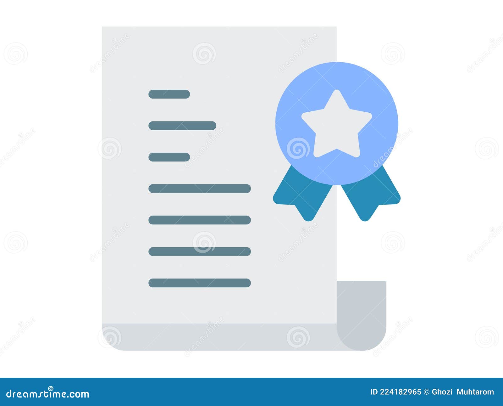Official Document Single Isolated Icon with Flat Style Stock Vector ...