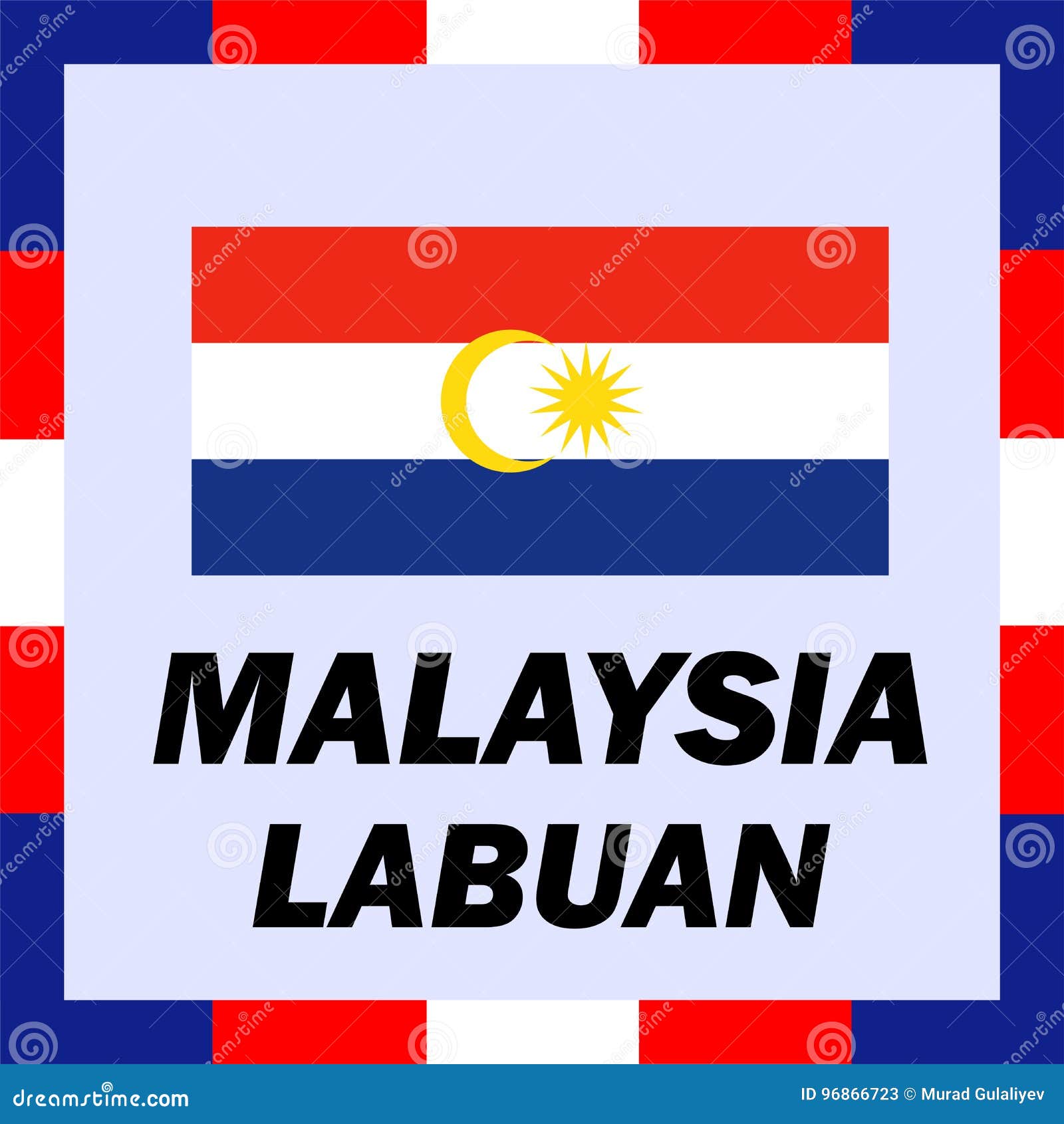 Official Ensigns, Flag of Malaysia - Labuan Stock Illustration ...