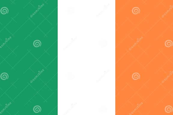 The Official Flag of Ireland with a Rectangular Shape. Editable and ...