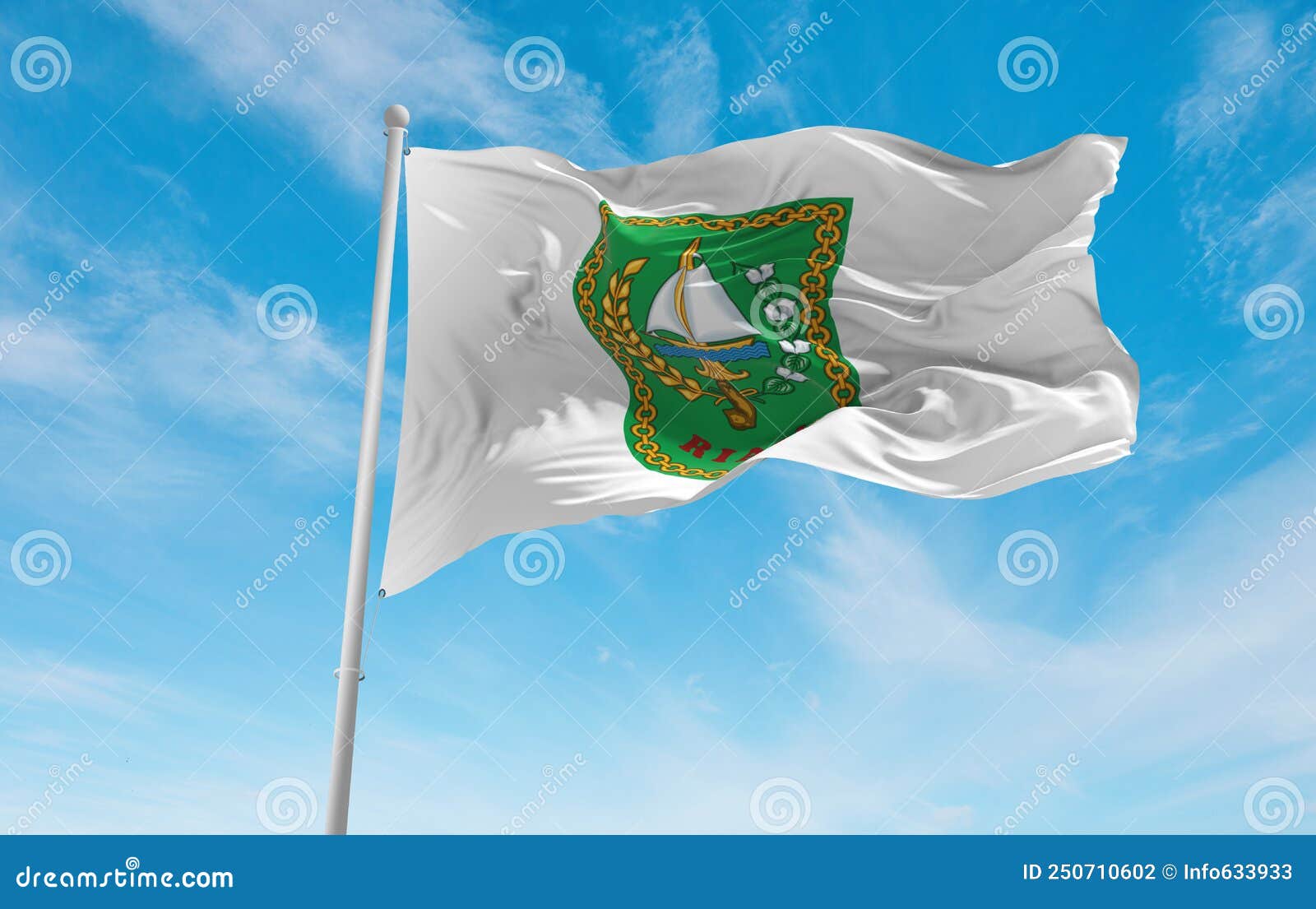Official Flag Of Riau Indonesia At Cloudy Sky Background On Sunset ... Official Flag Of Riau Indonesia At Cloudy Sky Background On Sunset ...