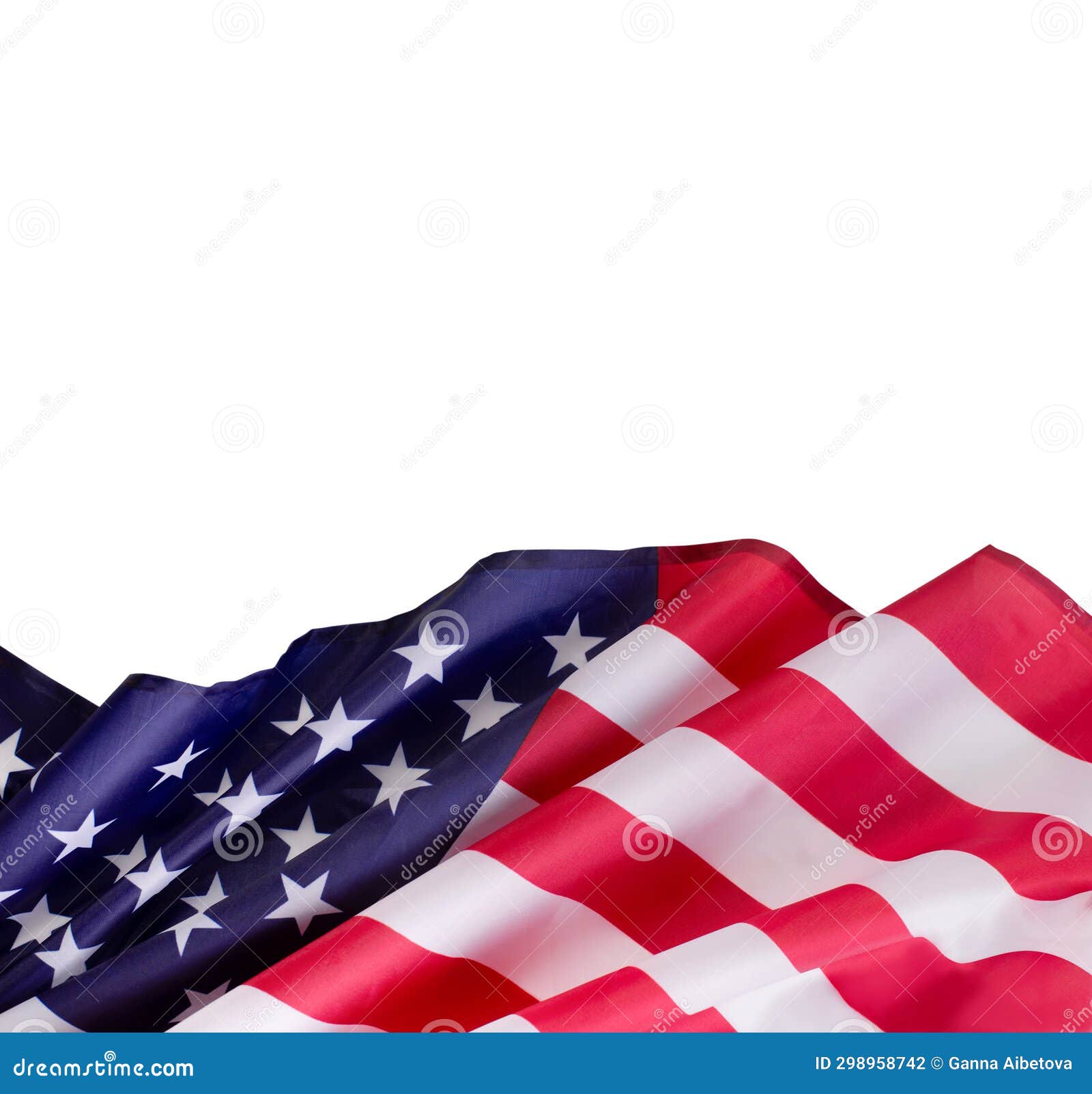 Official Flag of United States of America Against White Background ...