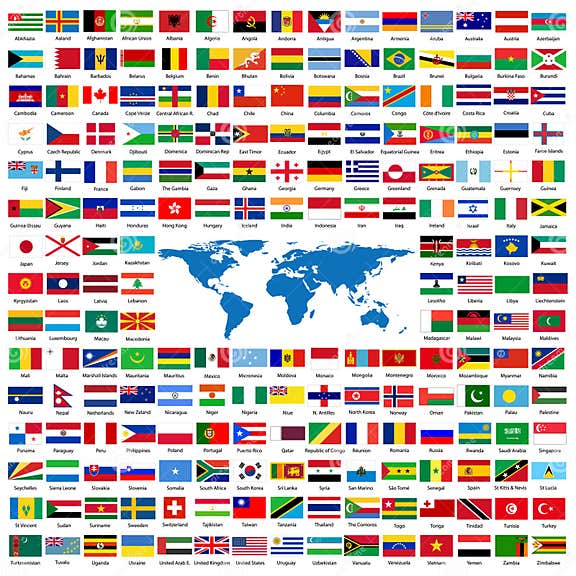 Official Flags of the World Stock Vector - Illustration of frame ...