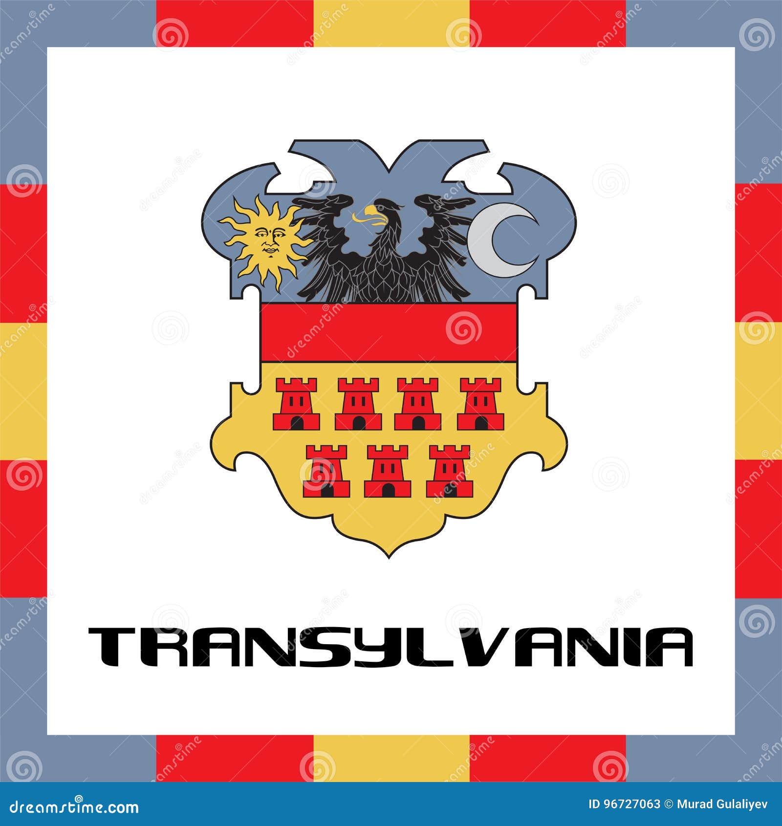 Official Government Ensigns of Transylvania Stock Illustration ...