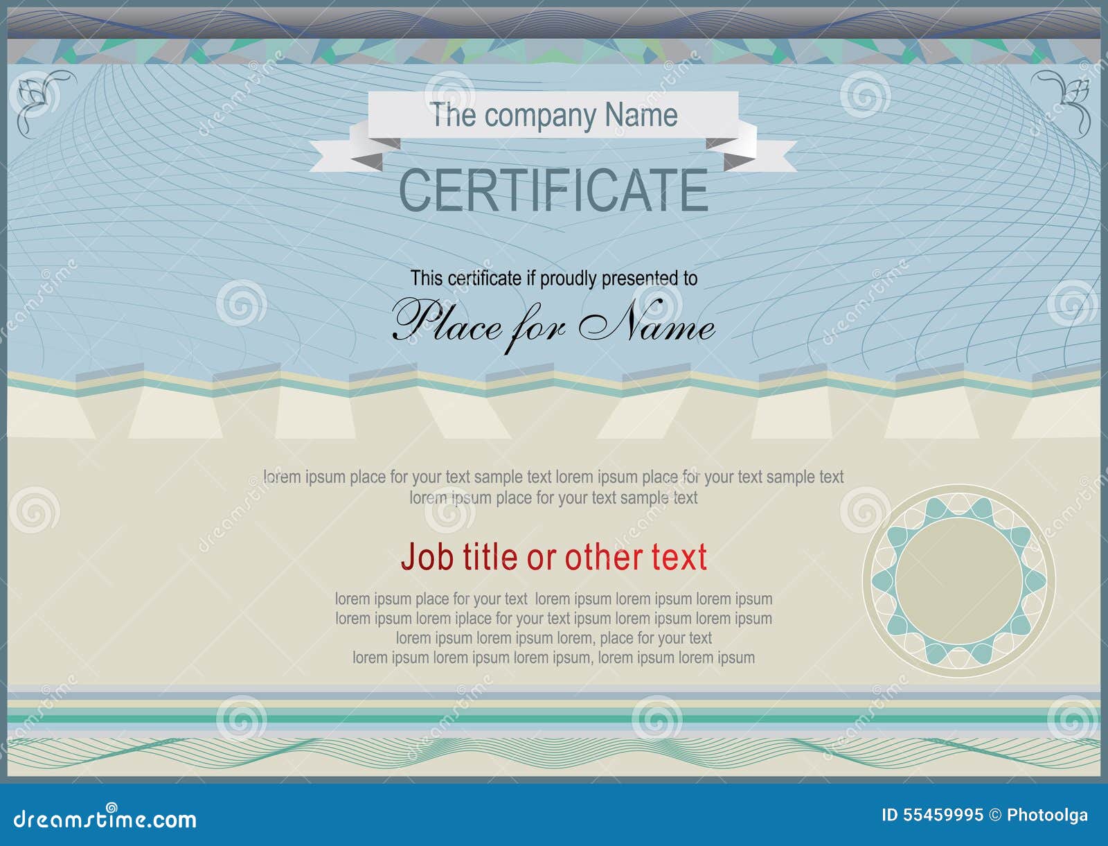 Official Gray Certificate. Diploma. Official Blank Stock Vector ...