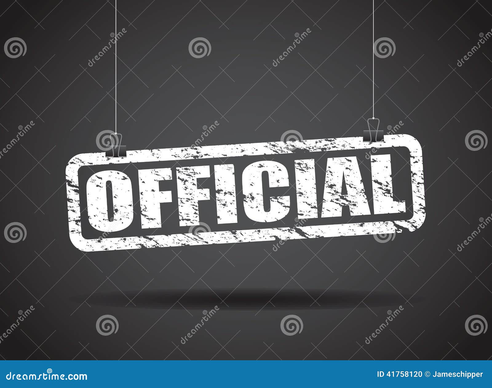 Official hanging sign stock vector. Illustration of copy - 41758120