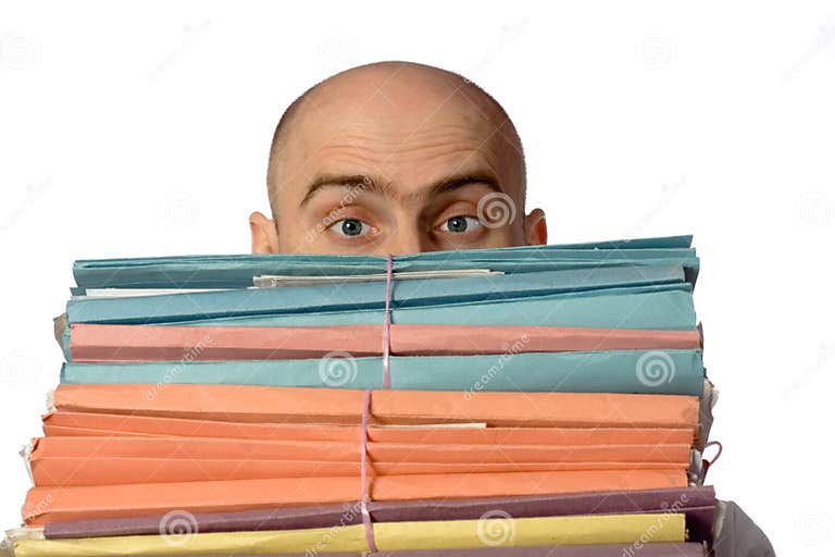 An Official and His Paperwork Stock Photo - Image of smart, desperate ...
