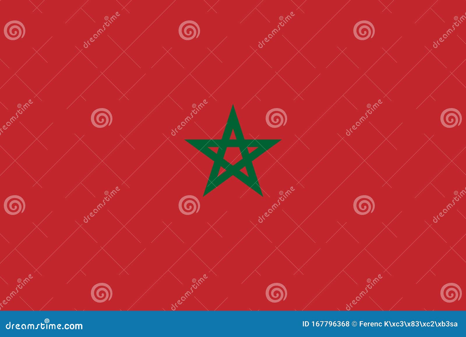 Flag of Morocco stock illustration. Illustration of frame - 167796368
