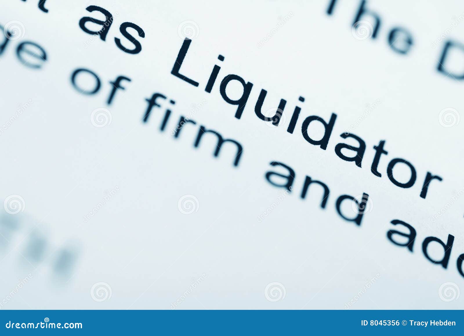 Official Letter from Liquidator Stock Photo - Image of arrears, finance ...