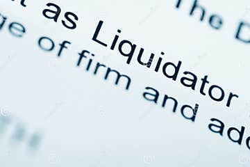 Official Letter from Liquidator Stock Photo - Image of arrears, finance ...