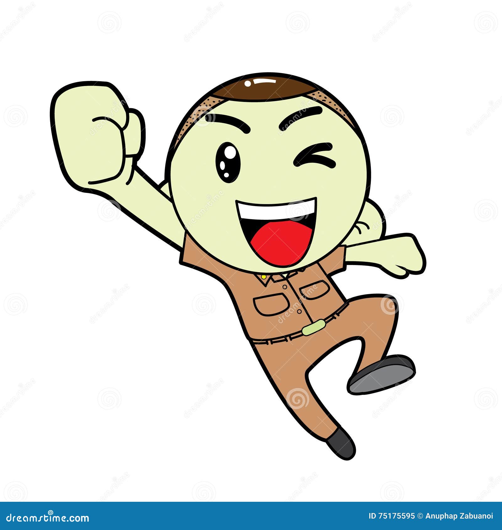 Official man stock vector. Illustration of funny, hansome - 75175595