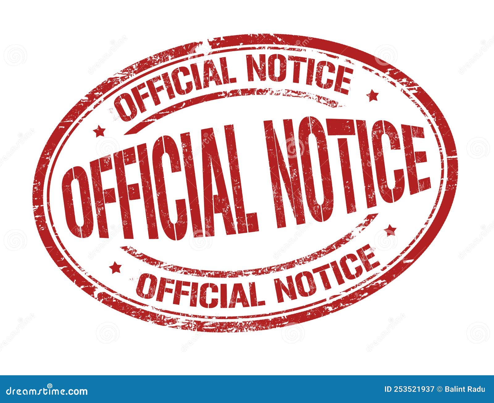 Official Notice Label. Official Notice Isolated Seal. Sticker. Sign ...