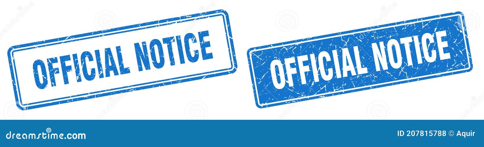 Official Notice Stamp Set. Official Notice Square Grunge Sign Stock ...