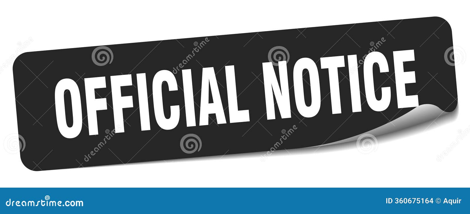Official Notice Sticker. Official Notice Sign On Transparent Background ...